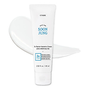 ETUDE House SoonJung 2x Barrier Intensive Cream 60ml (21AD) | Hypoallergenic Shea Butter Hydrating Facial Cream for Sensitive Skin, Water-oil Balance & Panthenol for Damaged Skin | K-beauty