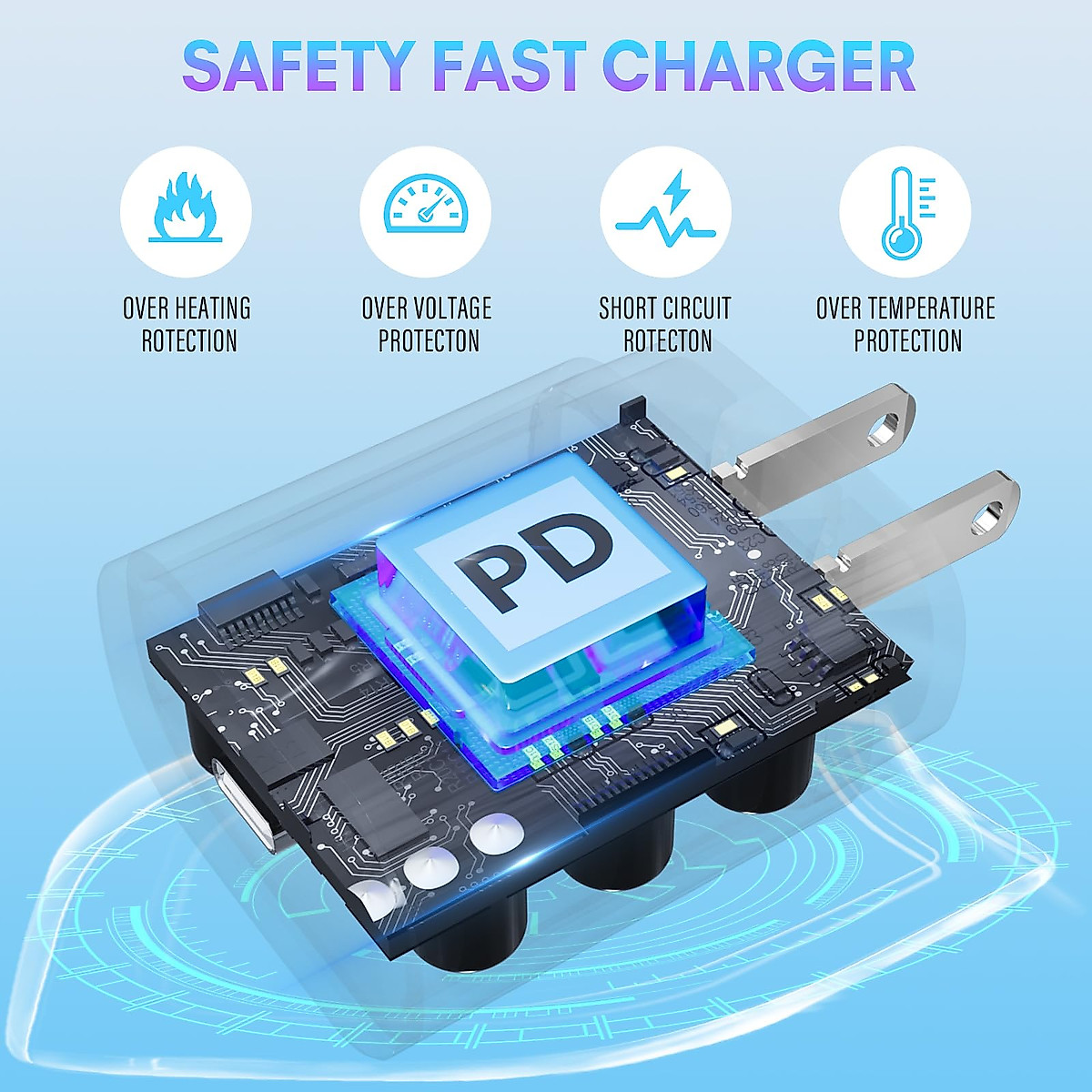 Type C Charger, 3 Pack 25W PD USB C Wall Charger Super Fast Charging Block & 4ft Android Phone Charger Cable for iphone 15 Samsung Galaxy S23 S22 S21 S20 Plus Ultra, Note 20 10 9 8/ S10 S9 S8 Pixel