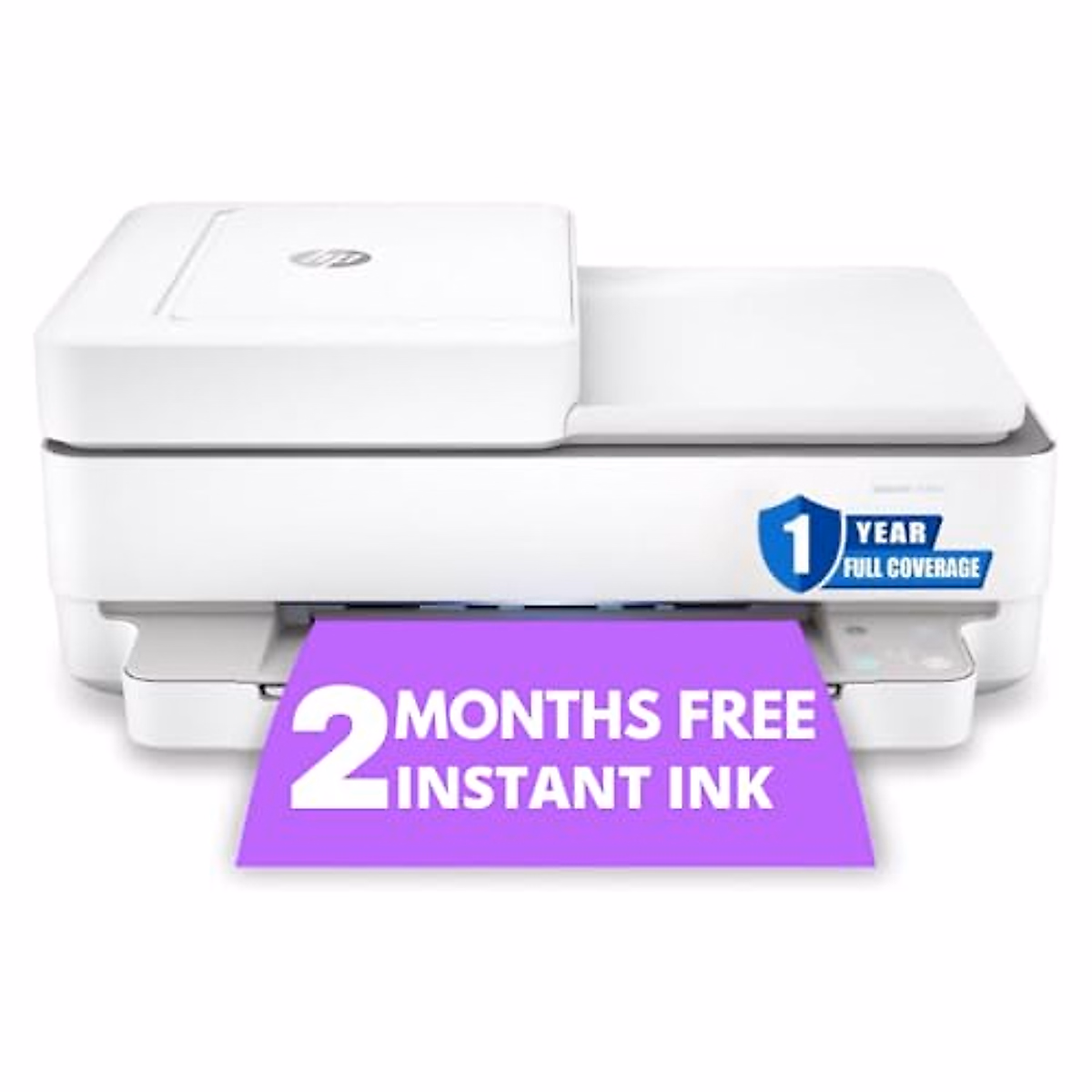 HP Envy 6458e All-in-One Wireless Color Inkjet Printer, Print Copy Scan - 10 ppm, 4800 x 1200 dpi, Auto 2-Sided Printing, 35-Sheet ADF, Dual-Band WiFi, Instant Ink Ready, White (Renewed)