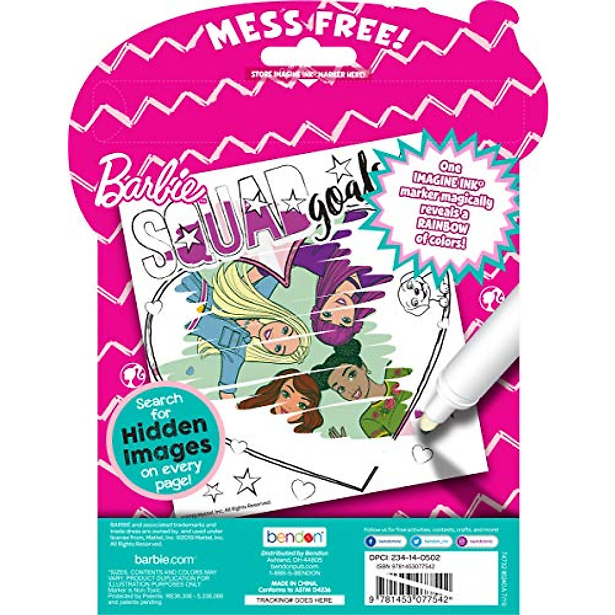 Bendon 74732 Barbie Imagine Ink Magic Ink Pictures,Multicolor
