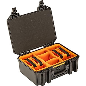 Pelican Vault - V300 Multi-Purpose Hard Case with Padded Dividers for Camera, Drone, Equipment, Electronics, and Gear (Black)