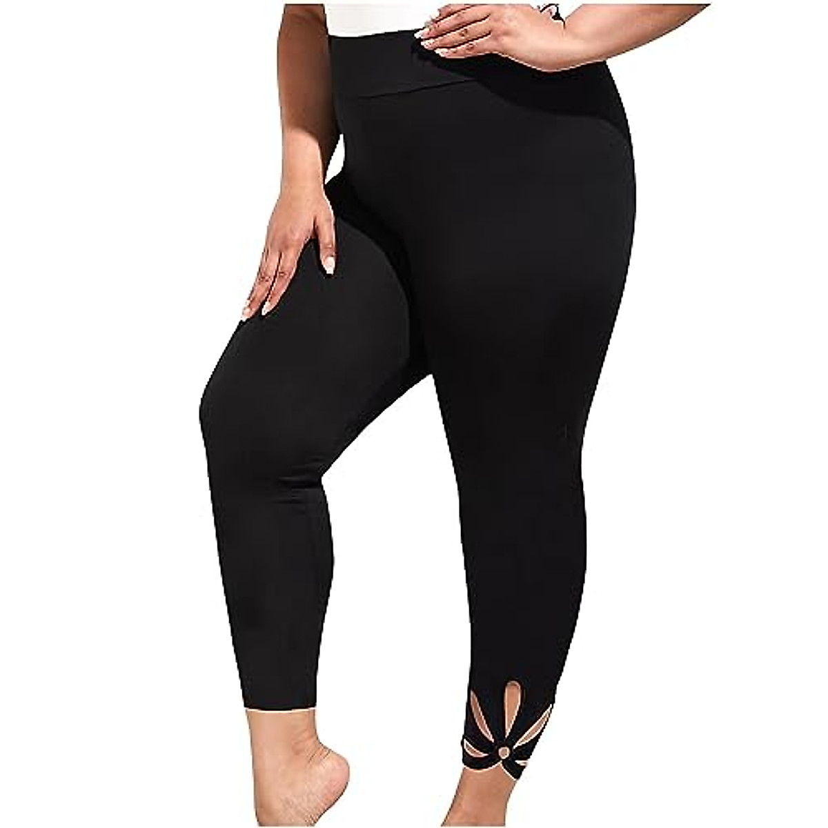 Workout Leggings for Women with Hollowed Out Petals High Waisted Tummy Control Slimming Running Yoga Pants Tights Subscriptions on My Account 2023 Summer Fall Winter Fashion Teen Girl