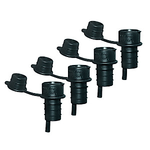 Haley’s Corker Harold Import Co Wine Stopper Set of 4, Black