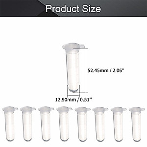Jutagoss 300 Pcs 4ML Plastic Microcentrifuge Tubes, Plastic Test Vials with Lids Sample Small Bottle Vial Storage for Lab