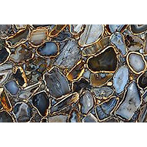 18"x12" Mix Multi Colour Agate Table Top Rectangular Table, Center Table, Coffee Table, Patio Table, Hallway Table, Living Room Furniture