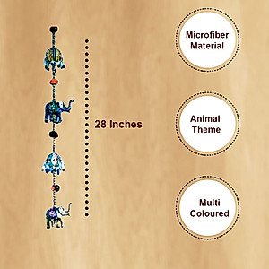 Garden Of Arts Indian Traditional Hanging 5 Layer Door Hanging, Wall Hanging, Decorative Hanging of 28 Inches Set of 2