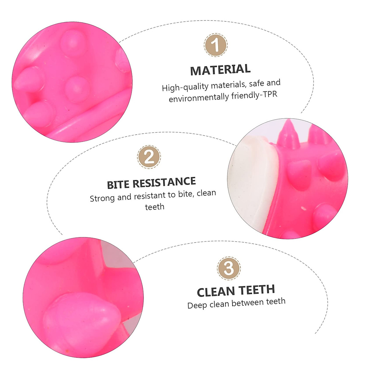 Angoily Pet Teething Toys Pet Molar Bite Toy Dog Dental Toy Puppy Interactive Toy Dog Teeth Cleaning Toy Teeth Training Dog Bone Dog Molar Toy Bone Toy Dog Play Toy Dog Ball Chew TPR