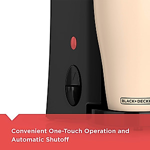 BLACK+DECKER Brew 'n Go Personal Coffeemaker with Travel Mug, Black/Beige, DCM18