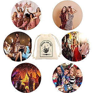 MS Bride Or Die printed Party Favor bags - Cotton Drawstring closure - Bachelorette hangover kit bags - Hangover Recover Kit Wedding Party Gift Bags - 5 * 7 Inch bags Set of 5 D2