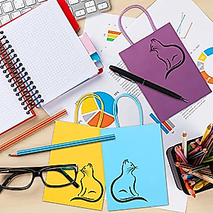 40 Pieces Kraft Paper Party Favor Bags, 10 Colors Small Gift Bags Bulk with Handles,Goodie Bags for Kids Party, Celebrations, Baby Shower, Birthday, Crafts and Party Supplies