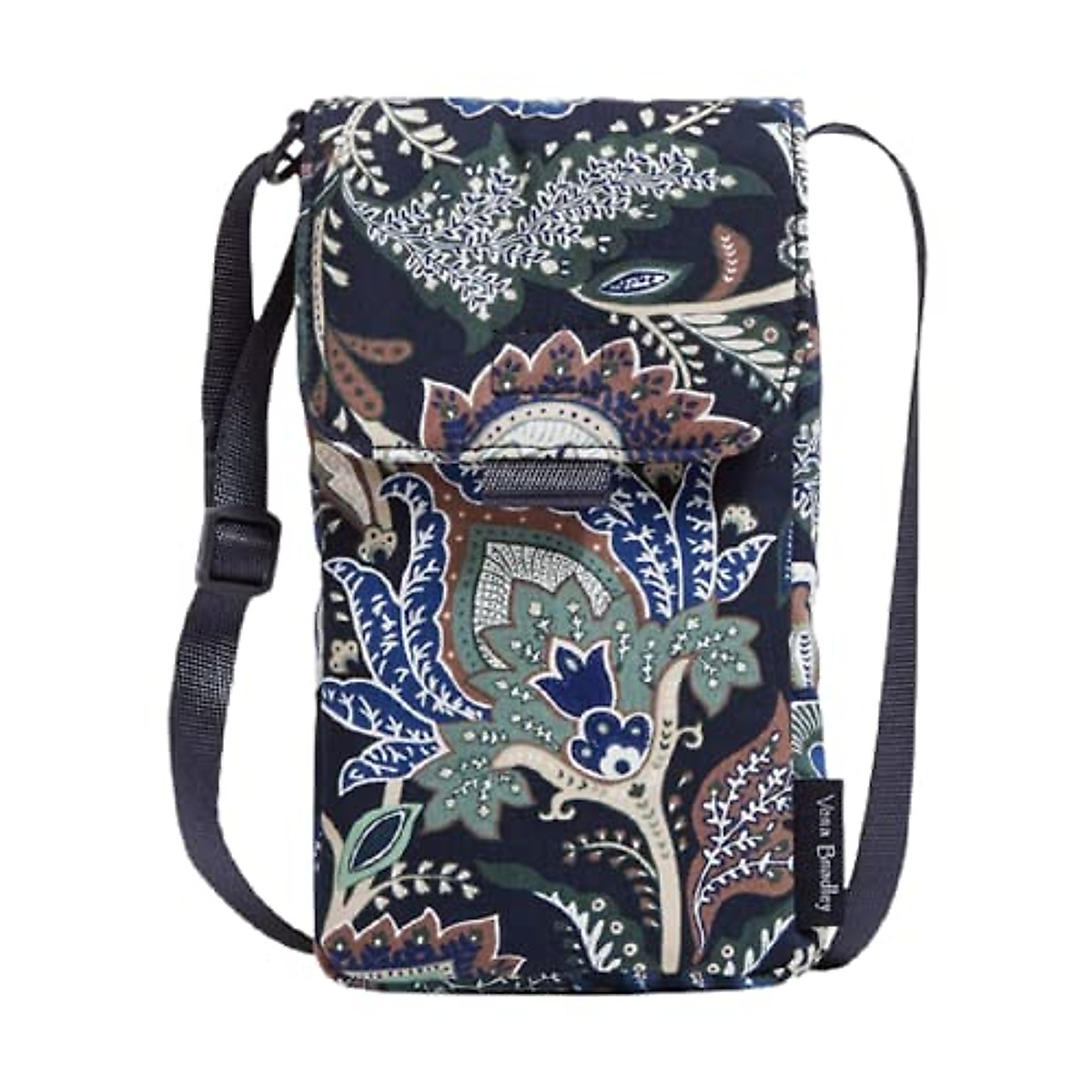 Vera Bradley Womens Utility Cellphone Crossbody in Java Navy Camo