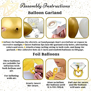 248 Pc Engagement Party Decorations , Gold and White Bridal Decorations , He Asked She Said Yes Banner , Engaged Letter Balloons , Future Mrs and Mr Balloons & Sashes , Ring Balloon , Boxes & more