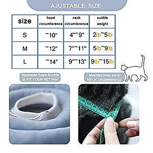 Docutca Soft Cat Cone Collar, Cat Recovery Collar, Cute Donut Cat Cone Alternative After Surgery with Adjustable Neck Strap,Comfy Pet Pillow Cone for Small Dog, Kitten