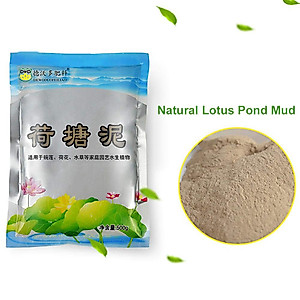 Natural Lotus Pond Mud 500g Water Lily Planting Silt Garden Fertile Bonsai Flower Nutrient Soil for Aquatic Plant Cultivation