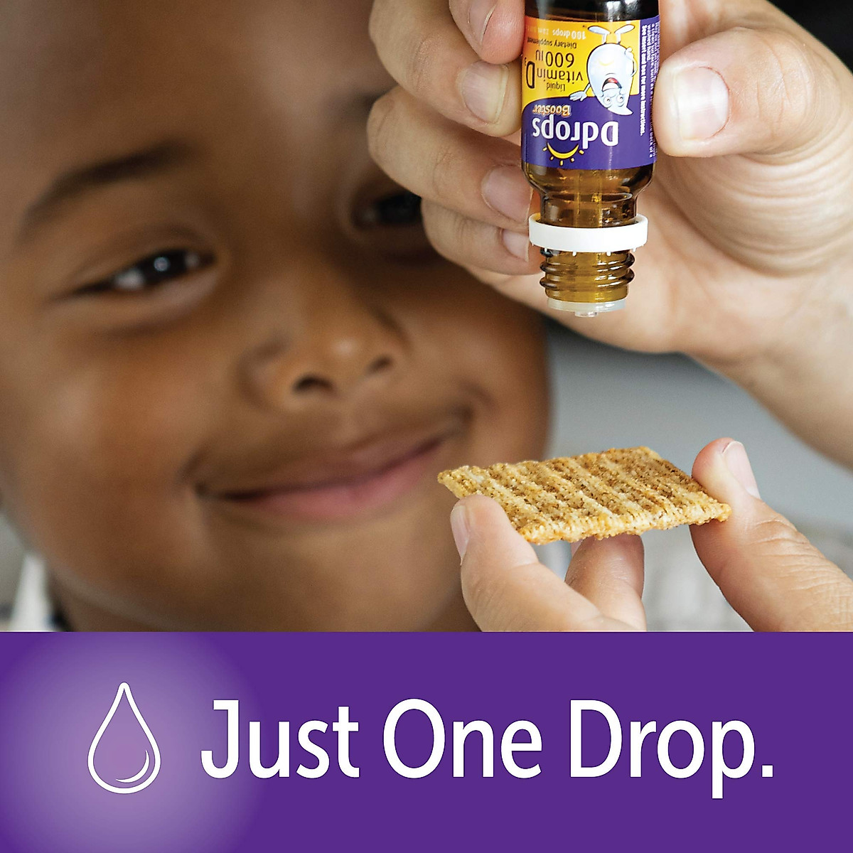 Ddrops Kids Booster 600IU 100 drops - Daily Liquid Vitamin D for Kids. Support Strong Bones & Immune System in Children. No Preservatives, No Sugar, Non-GMO, Allergy-friendly