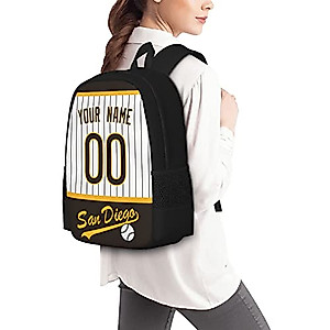 ANTKING San Diego Backpack High capacity Custom Any Name and Any Number Gifts for Kids Men Fans