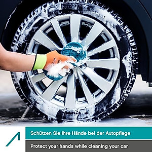 ACE HydroGrip Work Gloves - Water Resistant Glove for Car Washing & Gardening - 09/L (Pack of 2)