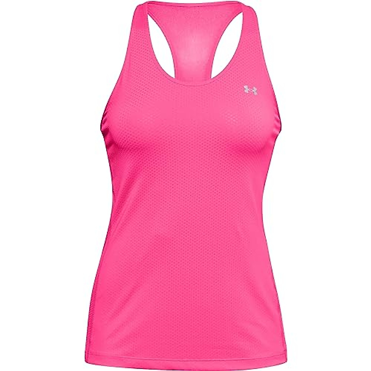 Under Armour Women's HeatGear Armour Racer Tank , Cerise (653)/Metallic Silver , 1X