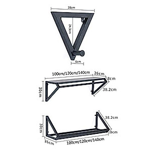 Metal Wall-mounted Floating Shelves, Industrial Pipe Commercial Clothing Display Rack Combination Shelves, Heavy Retail Store Clothing Racks,Clothes Rails for Laundry and Clothing Stores