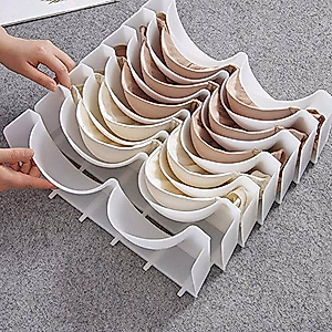NewMoo 6Pcs / Set Underwear Boxes Stable Stackable Bra Clothes Storage Rack Cupboard Drawer Divider Finishing Combination Bra Organizer