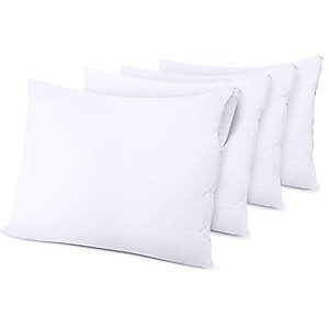 Utopia Bedding Waterproof Pillow Protector Zippered (4 Pack) Queen – Bed Bug Proof Pillow Encasement 20 x 28 Inches