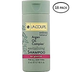 Lacoupe Argan Oil Complex Revitalizing Shampoo - 0.75 Oz - Set of 18 - Total 13.5 Oz
