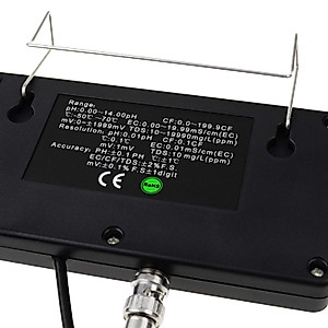 5-in-1 Water Quality Meter, PH EC CF TDS Temperature Multi-Parameter Water Quality Monitor with Backlight, Wall-mountable & Rechargeable, Water Quality Tester for Aquariums, Hydroponics, Lab