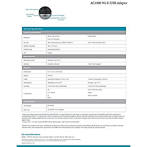 D-Link USB WiFi Adapter AC1900 USB 3.0 Dual Band Long Range Wireless Network for Desktop PC Laptop Gaming (DWA-192)