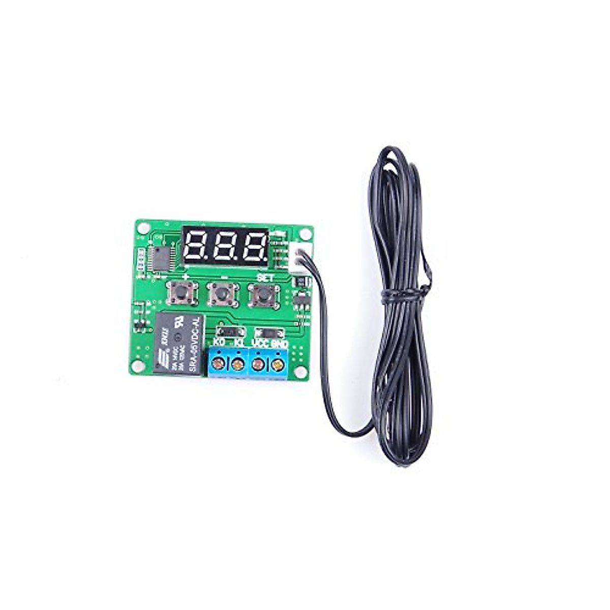 NOYITO Digital Temperature Controller Module -58℉ to +257 ℉ Temperature Control Switch NTC Waterproof Sensor Probe - Blue LED Display Suitable for Kinds of Temperature Control System (5V)