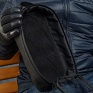 M-Tac Elite Bag Organizer Transparent Large Gen.II - Tactical Clear Durable Pouch with Zipper, Handle and Nylon Mesh Bottom (11.8 x 7.5 inches, Black)