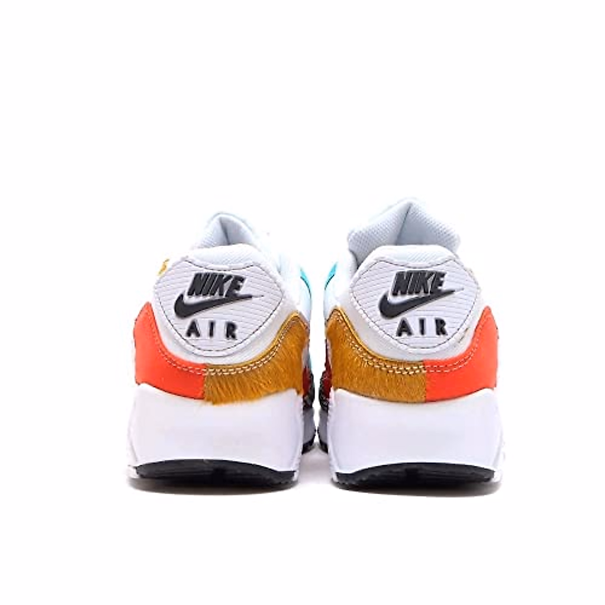 Nike Women's W Air Max 90 Se Running Shoe, White/Light Curry/Habanero Red/White, 5 UK (7 US)