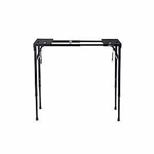 Gator Frameworks Keyboard and Audio Utility Table with Multi Point Adjustability and Built in Leveling Bubble; Min/Max Height - 26"/44" (GFW-UTILITY-TBL), Black