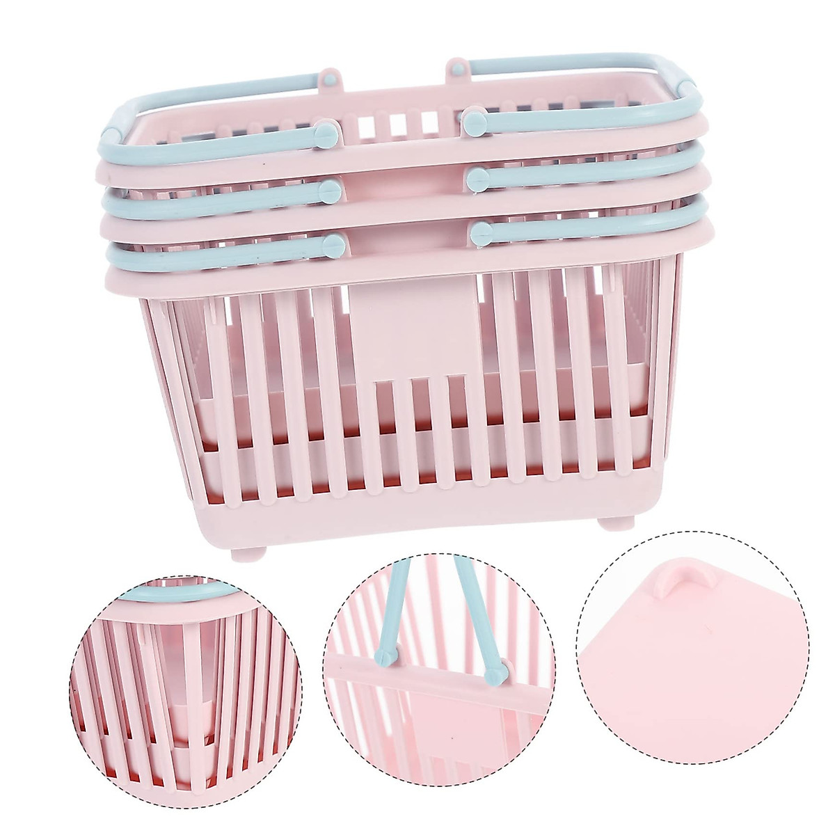 Didiseaon 6 pcs Storage basket shopping basket small baskets for organizing basket with handle kids shopping cart Grocery Baskets Mini plastic pallets Vegetable Basket storage box child Toy