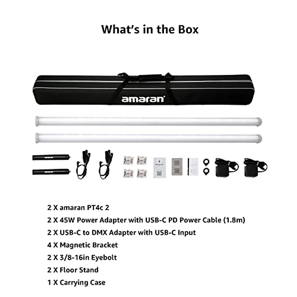 Aputure amaran PTC LED Tube Light Kit Video Light (amaran PT4c 2-Light Kit)