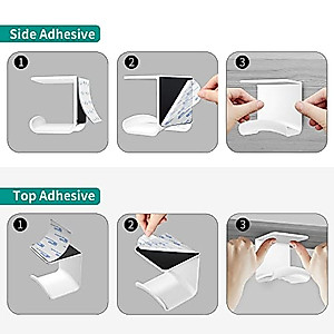 HomeMount Headphone Hook Under Desk - Headphone Holder Under Table, Adhesive Gaming Headphone Stand Hanger Desk Mount for Most Headphone（White）