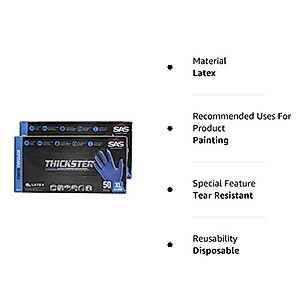 SAS 6604 (2 boxes) Thickster Textured Safety Latex Gloves, X-Large