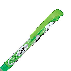 Pentel 24/7 Chisel Tip Liquid Highlighter, Light Green Ink, Box of 12 (SL12-K)