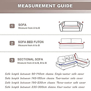 IMYOGI High Stretch Sofa Covers Durable Sofa Slipcovers Soft Stretch Sofa Cover Polyester Fabric Couch Covers Machine Washable Furniture Protector with Elastic Bottom -Blue-4 Seater(235-300cm)