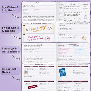 GoGirl Planner Agenda – Colorful Undated Monthly & Weekly Organizer for Women, Journal for Time Management & Productivity (Lavender)