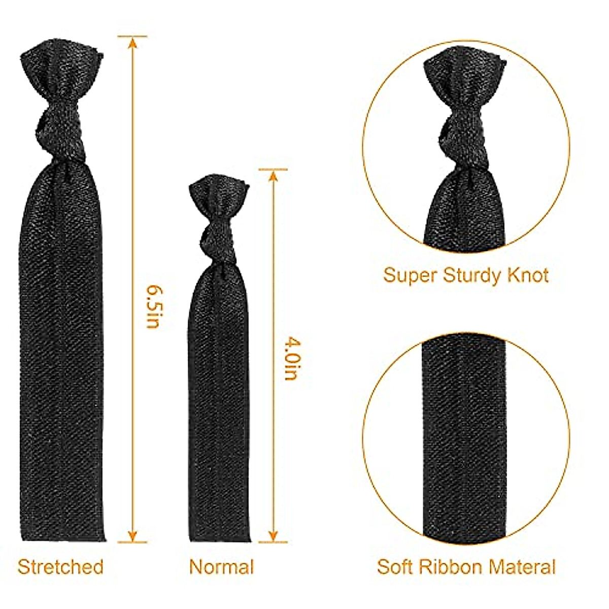 79Style 125pcs Neutral Hair Ties For Women Elastic Ribbon Hair Ties Knotted Ponytail Holders No Breakage Cotton Fabric Hair Bands For Yoga Bulk Hair Tyles Knot Flat No Damage Cute Hair Accessory (125Pcs-10 Neutral Colors)