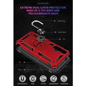 EasyLifeGo for Huawei Nova 5T / HONOR 20 Case with Screen Protector Tempered Glass [2 pieces], Hybrid Heavy Duty Armor Dual Layer Anti-Scratch Case Cover, Black