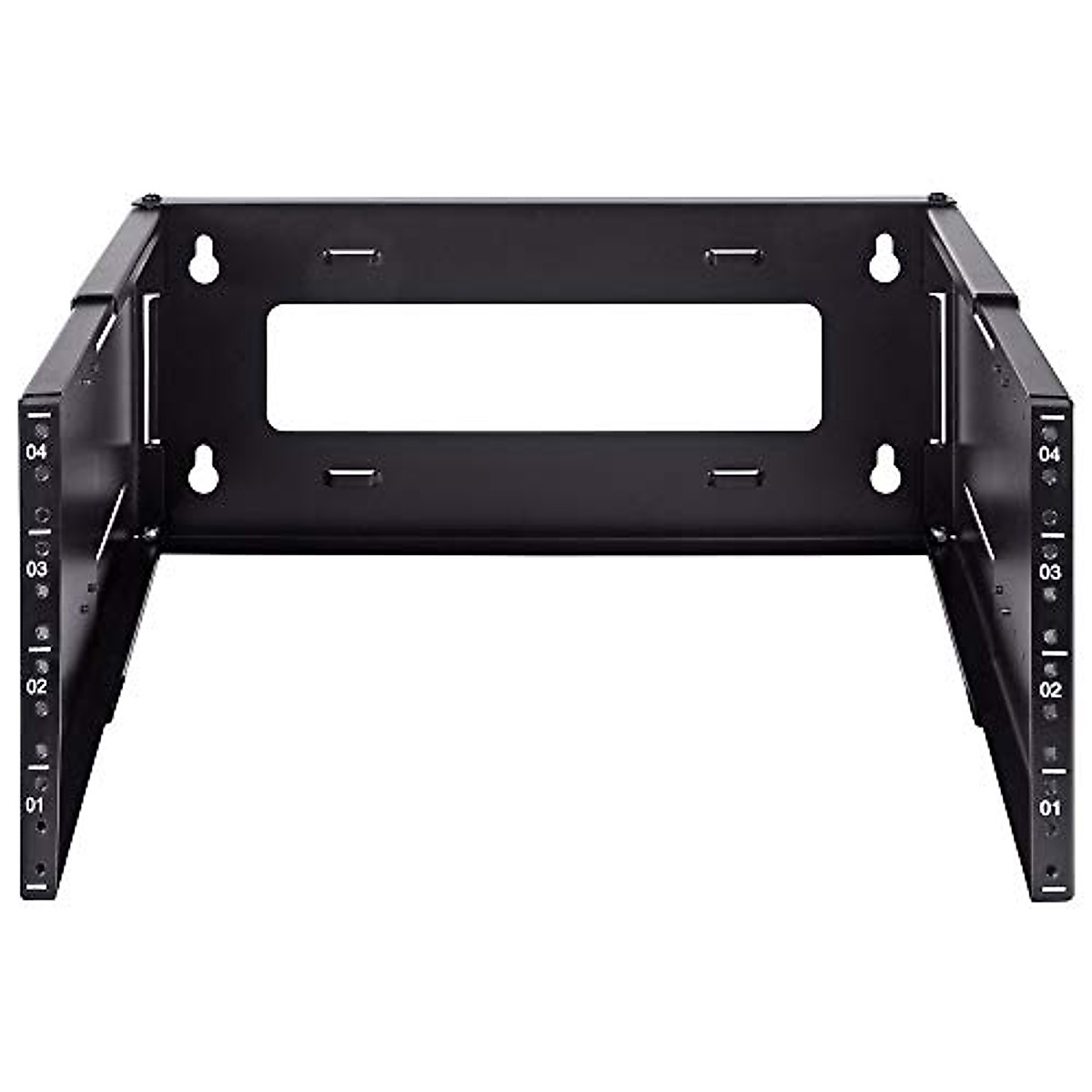 Navepoint 4U Wall Mount Bracket Extendable Network Equipment Rack Threaded Standard 19 Inch