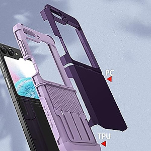 phone case Compatible with Samsung Galaxy Z Flip 5 Case with Hinge Protection Military Grade Heavy Duty Protective Case Hinge Full Protective (TPU) with Hard Protective Body(PC) Rugged Cover phone pro