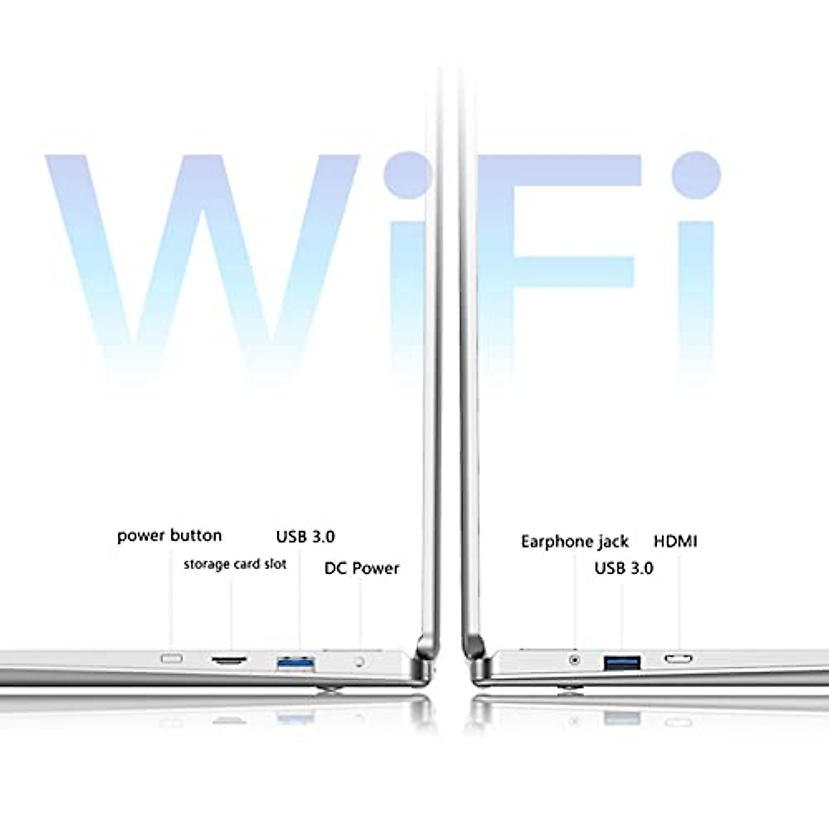 FOTABPYTI Laptop 13.3 Inch 100‑240V 6000mAh IPS Touch Screen Laptop for Study (16+1TB US Plug)