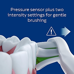 Philips Sonicare ProtectiveClean 5100 Rechargeable Electric Toothbrush, with Pressure Sensor, 3 Cleaning Modes, SmarTimer and QuadPacer, 14-Day Battery Life, Travel Case, Black, Model HX6850/60