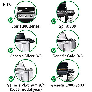Grill Grates for Weber Grill Replacement Parts, for Weber Spirit 300 SER, Genesis Silver Gold B/C, Genesis 1000/2000/3000, Spirit SP-320, for Weber Silver Grill Grates 7525, 65906, Porcelain Enameled