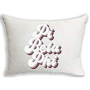Sorority Shop Pi Beta Phi Pillow – Retro Design, 12" x 16" Lumbar Pillow Sorority