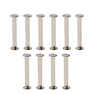 Yinpecly 10PCS M5x35mm Butt Screw, Screw,Carbon Steel Screw Binding Screws Posts for Scrapbook Photo Albums Binding and Leather Saddles Purses Belt Repair