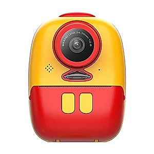 Lopunny Instant Print Camera or Kids,26MP Digital Camera or Kids Aged 3-12 Ink Free Printing 1080P Selfie Video Camera for Kids With 32GB SD Card, Color Pens,Print Papers, Photo Clips for DIY (Red)