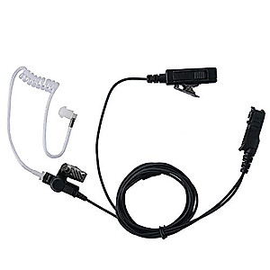 Klykon XPR3300e Earpiece, 2 Wire Surveillance Security Acoustic Tube Eeapiece Headset PTT Mic for Motorola XPR3300e XPR3500 XPR3500e XPR3000 XPR3300 Walkie Talkie 2 Way Radio